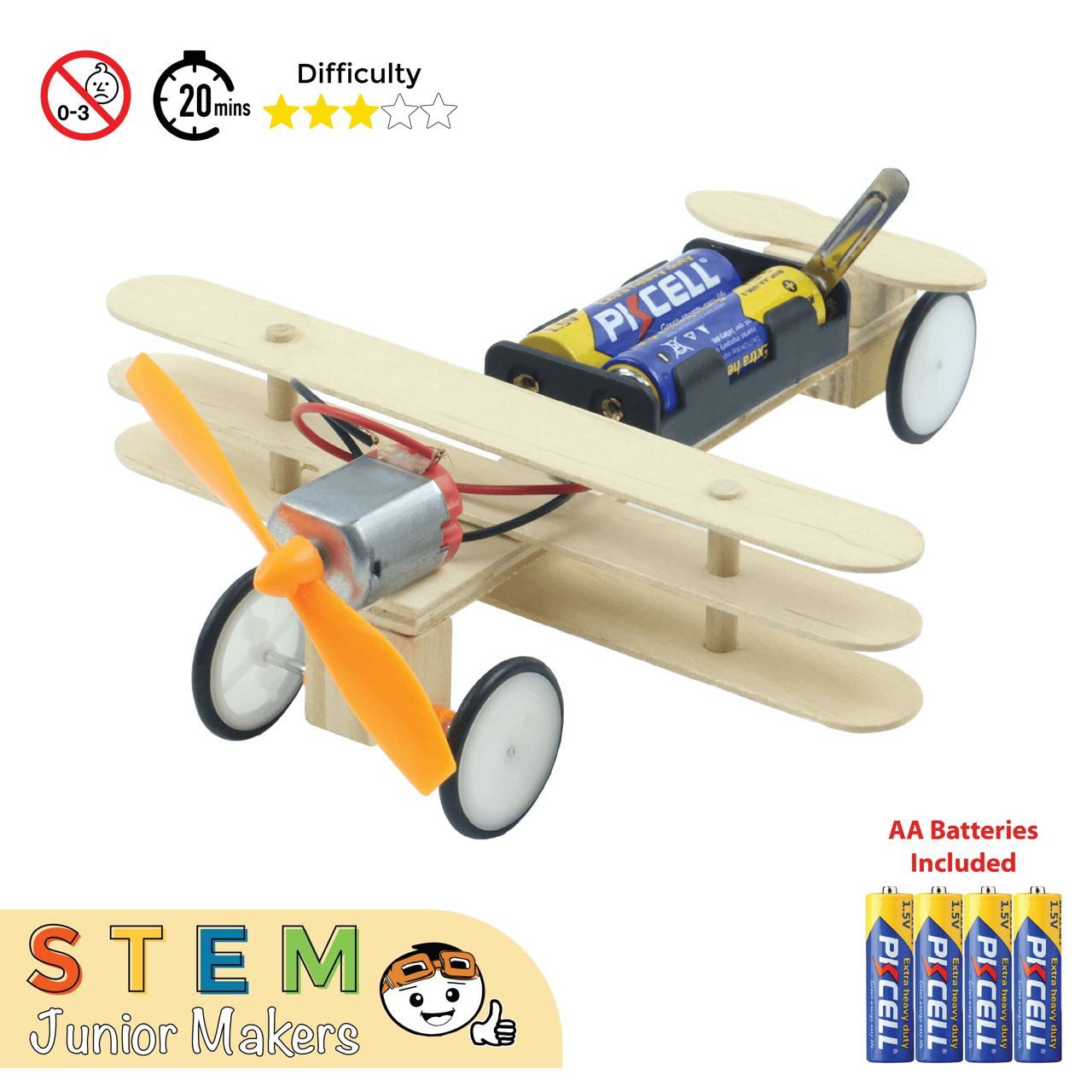 DIY Wooden Plane DC Motor Propeller