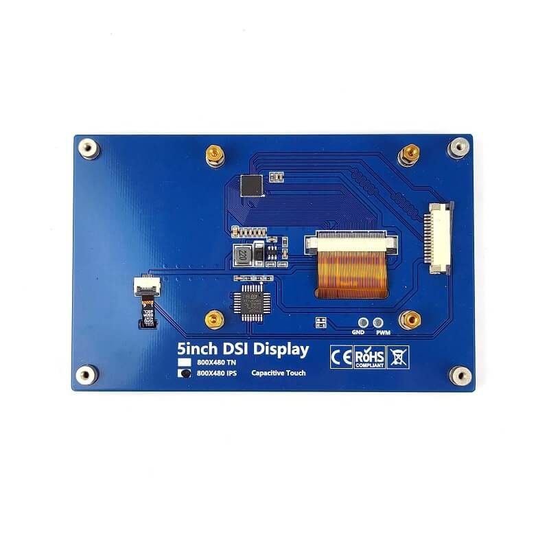 5-inch 800x480 DSI Capacitive Touchscreen IPS LCD