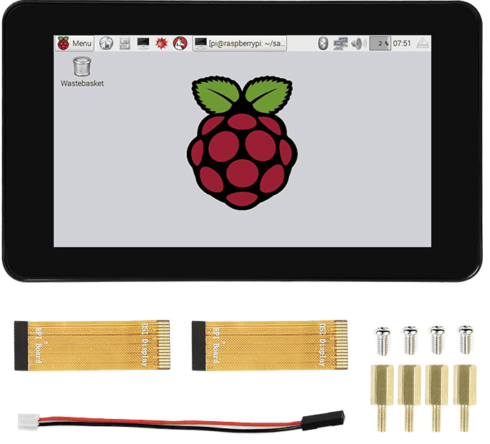 Touchscreen Capacitive DSI ขนาด 7 นิ้วสำหรับ Raspberry Pi