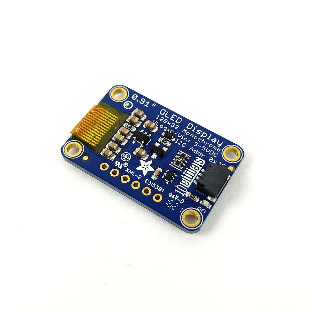 Monochrome 0 91 128x32 I2c Oled Display Stemma Qt Qwiic