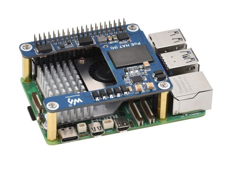 PoE HAT For Raspberry Pi 5 and CM 5 Compatible with Official Case