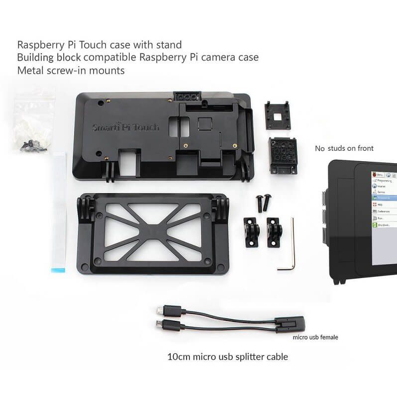 Smartipi Touch Case For Raspberry Pi Display W Blank Front
