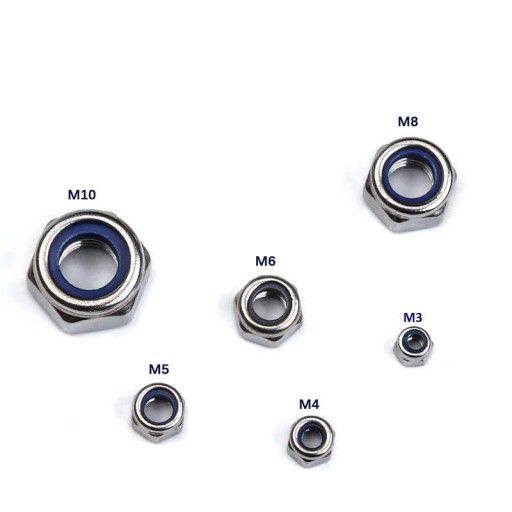 Stainless Steel Nylon Lock Hex Nut M3