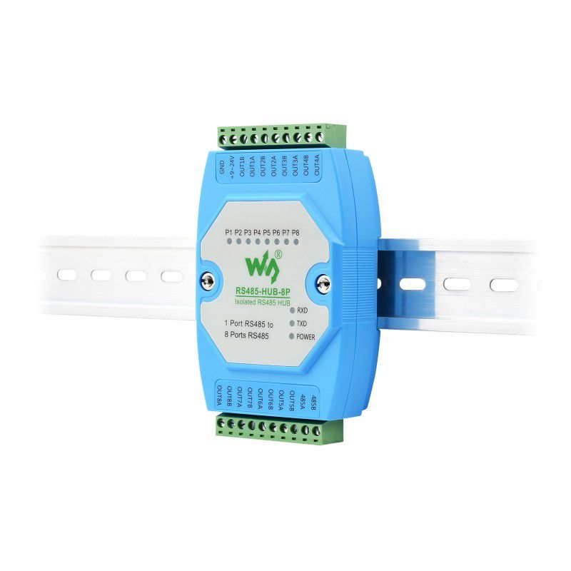 Industrial-grade Isolated 8-ch RS485 Hub