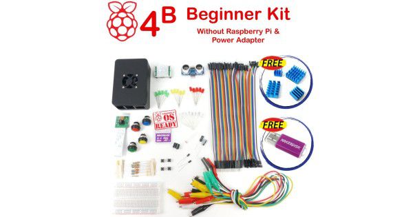 Raspberry Pi 4B Beginner Kit-w/o RPi and Adapter