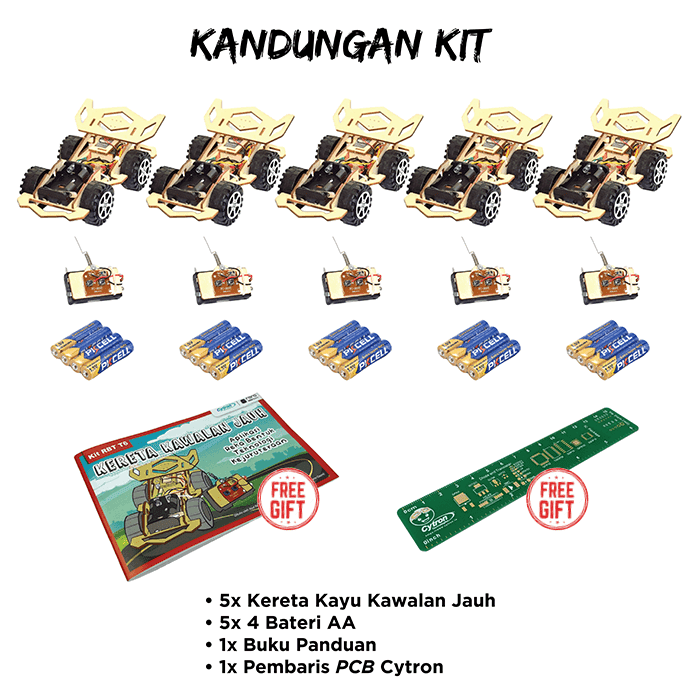 Kereta Kawalan Jauh (5 Set) - Projek RBT SK Tahun 6