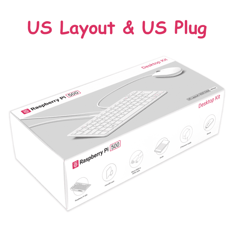 Raspberry Pi 500 Keyboard Computer (US Layout)