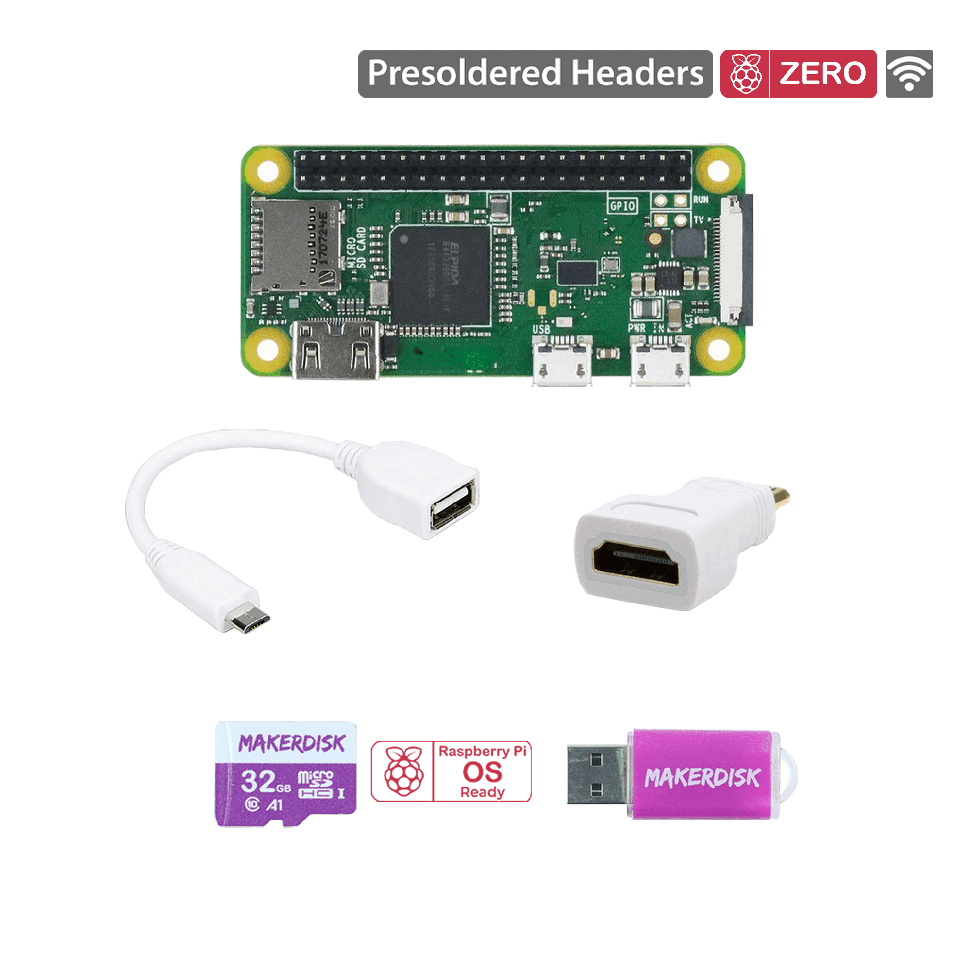 Raspberry Pi Zero WH Essential Kit