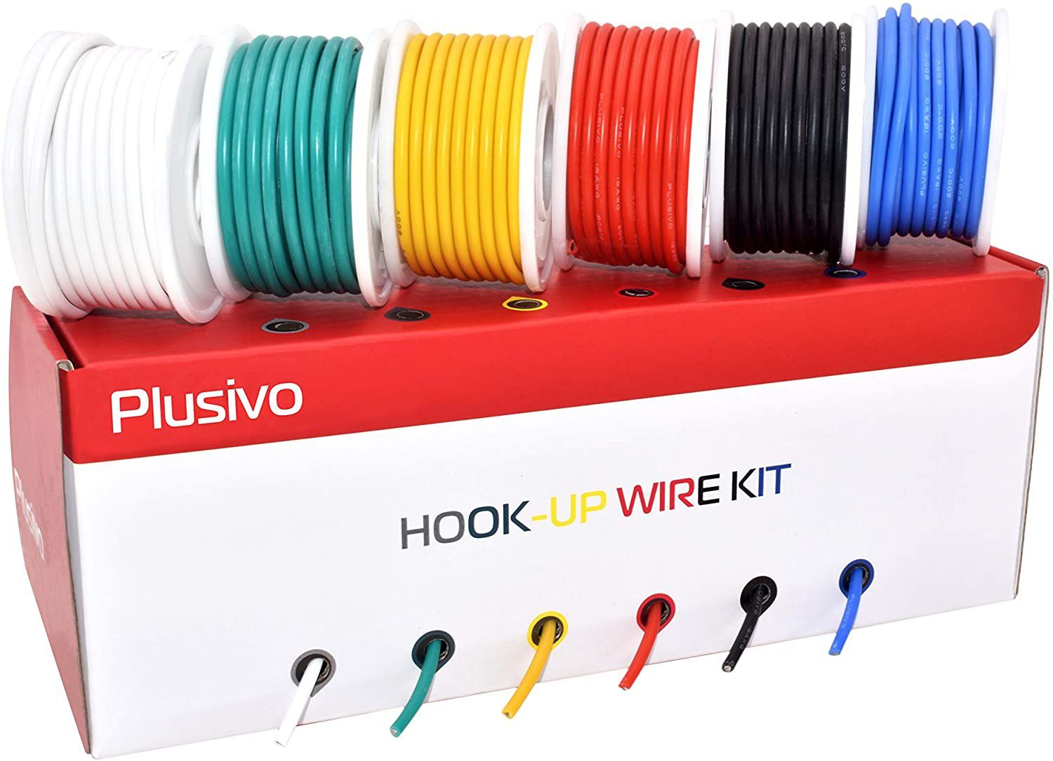 18AWG Hook Up Wire Kit 6-color Tinned Stranded Core