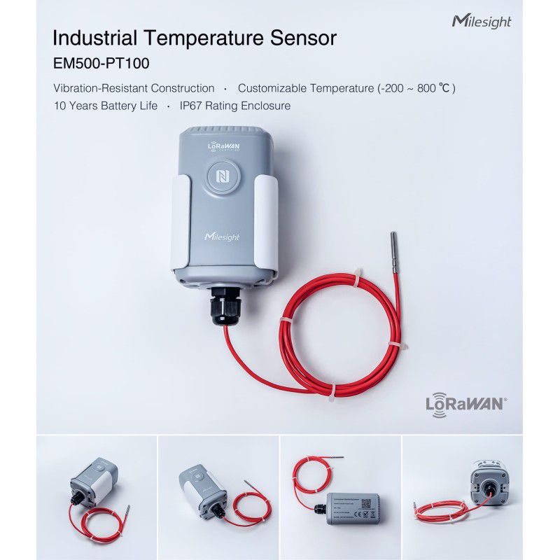 EM500-PT100 LoRaWAN Industrial Temperature Sensor
