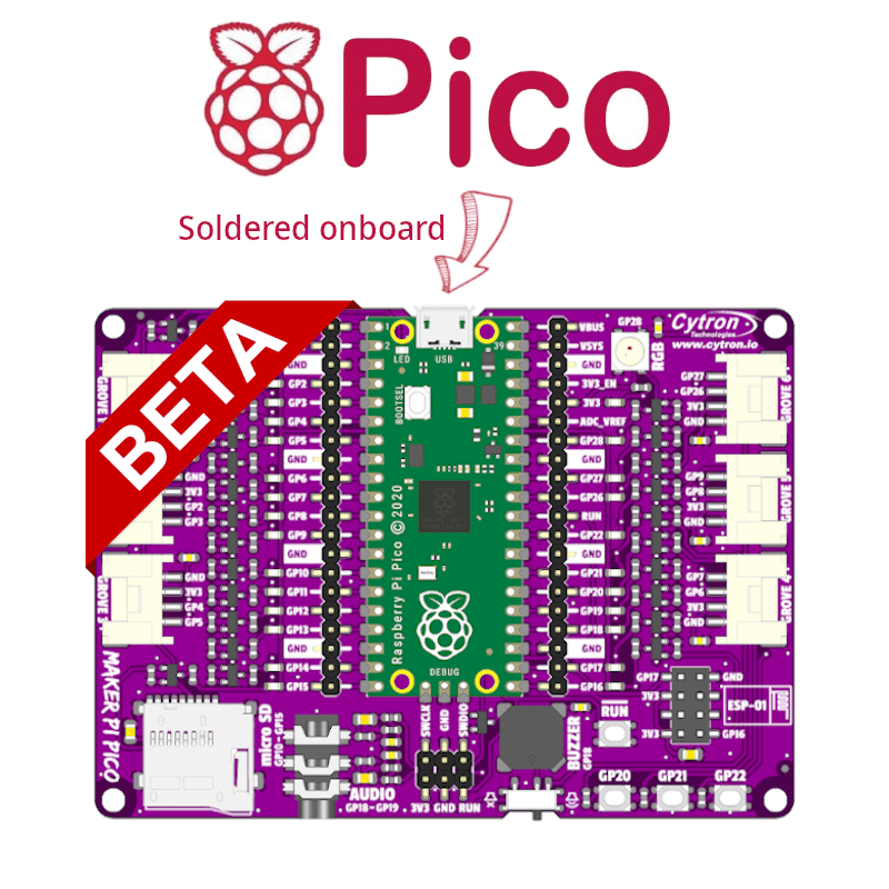 Maker Pi Pico: Simplifying Raspberry Pi Pico for Beginners