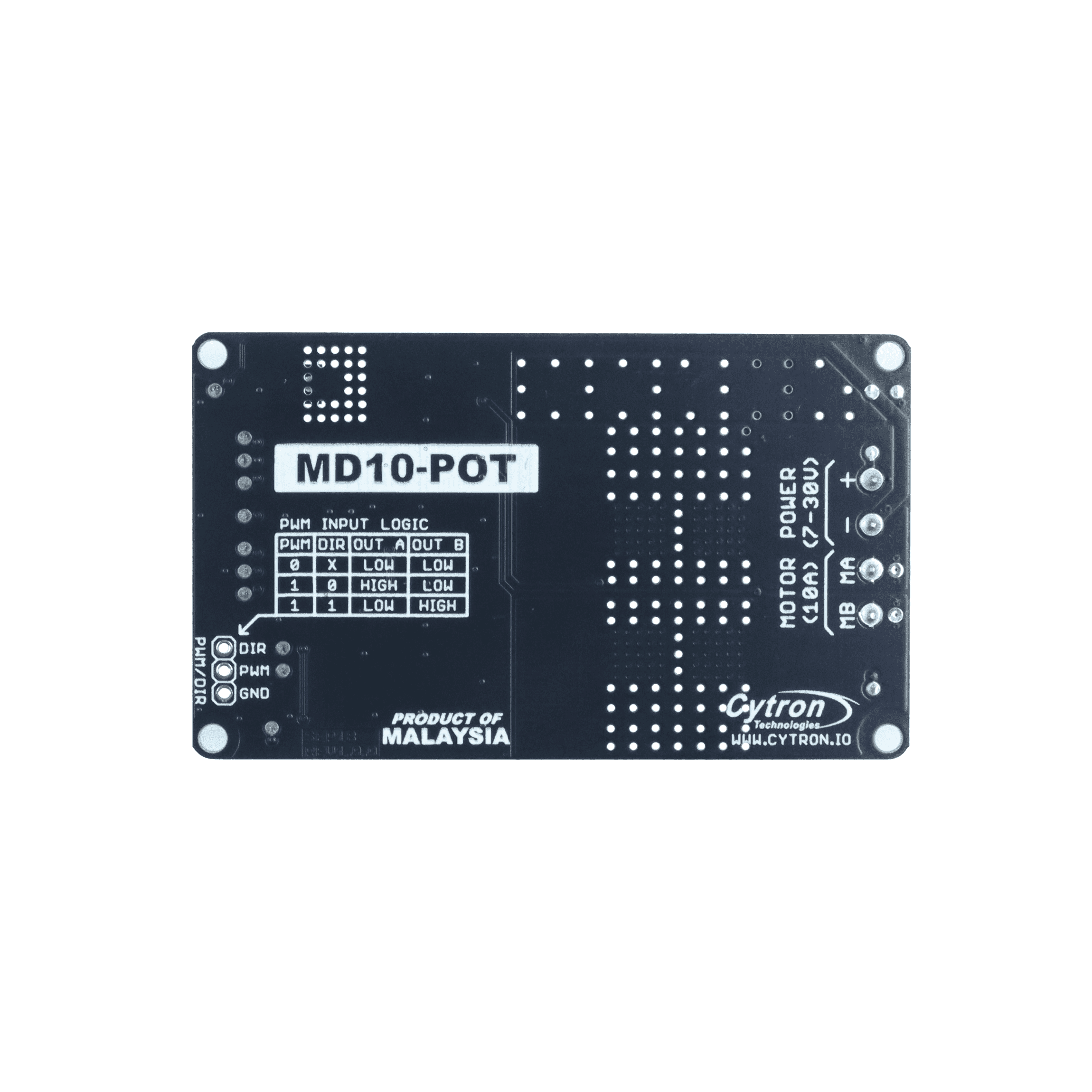 10 Amp 7V-30V Potentiometer & Switch Control DC Motor Driver