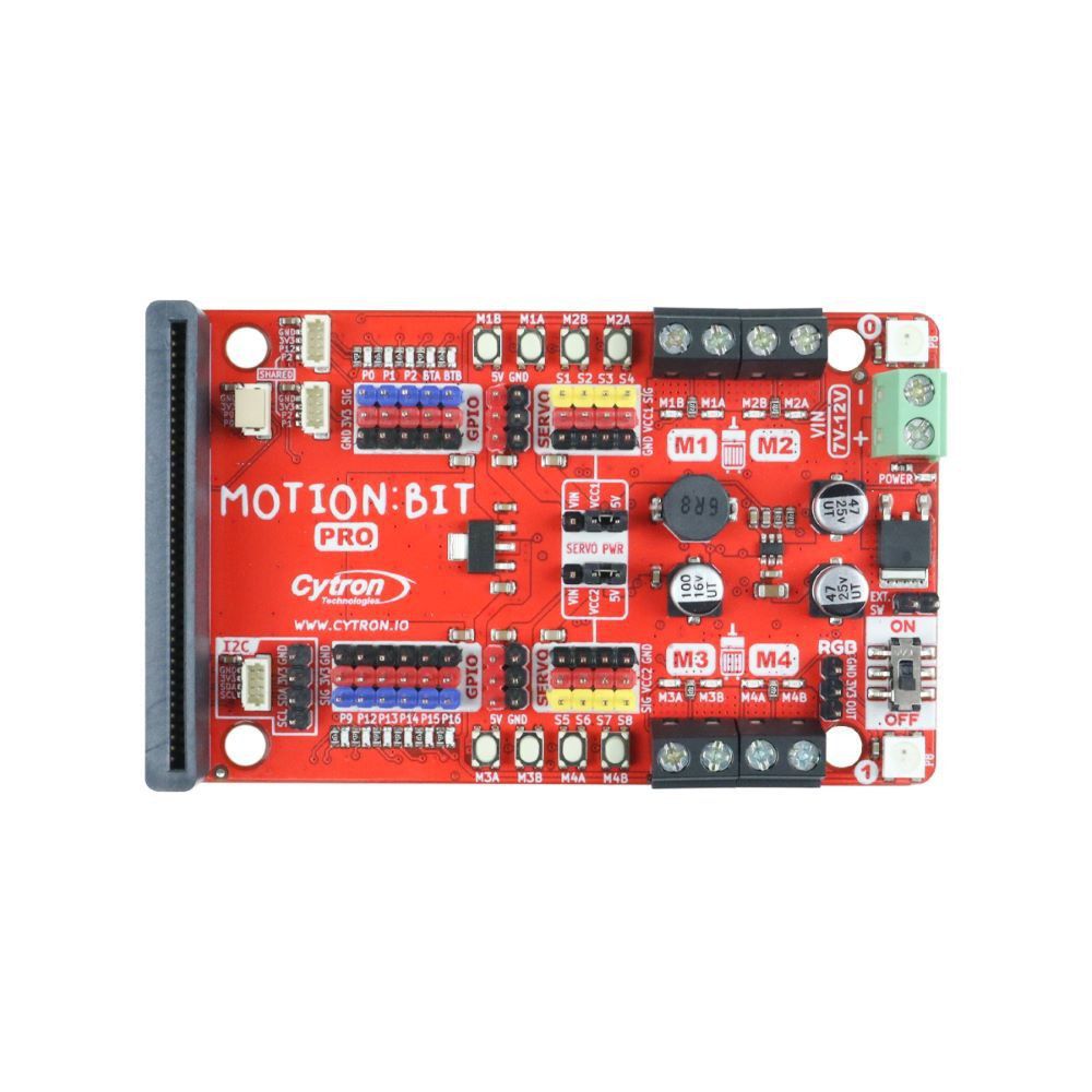 MOTION:BIT Pro - 12V Robotics Expansion Board for micro:bit