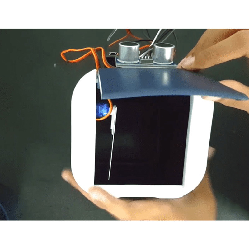 DIY Smart Dustbin using Maker UNO & Ultrasonic Sensor