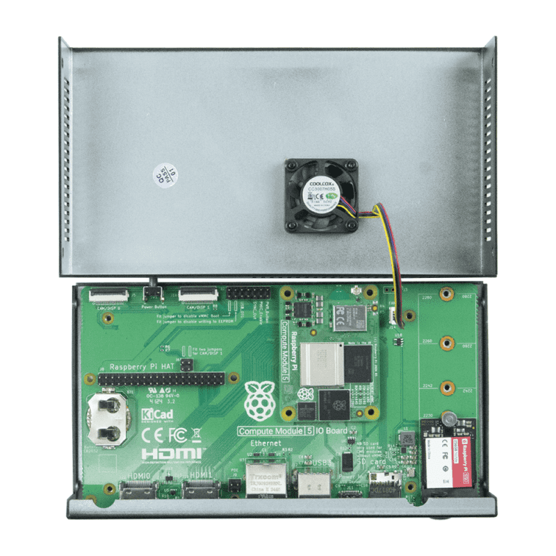 Raspberry Pi Compute Module 5 IO Board Metal Case