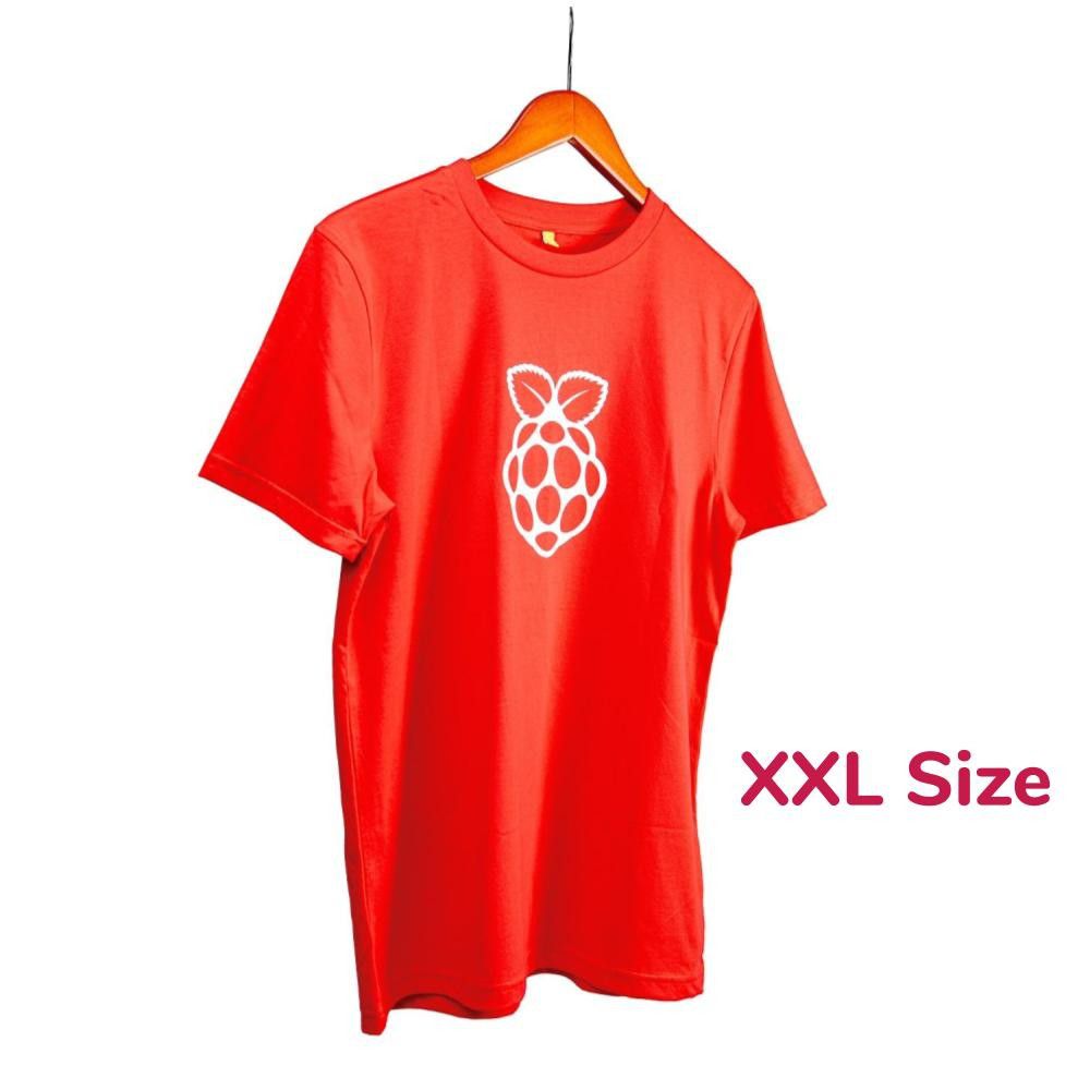 Raspberry Pi White Logo Red T-shirt