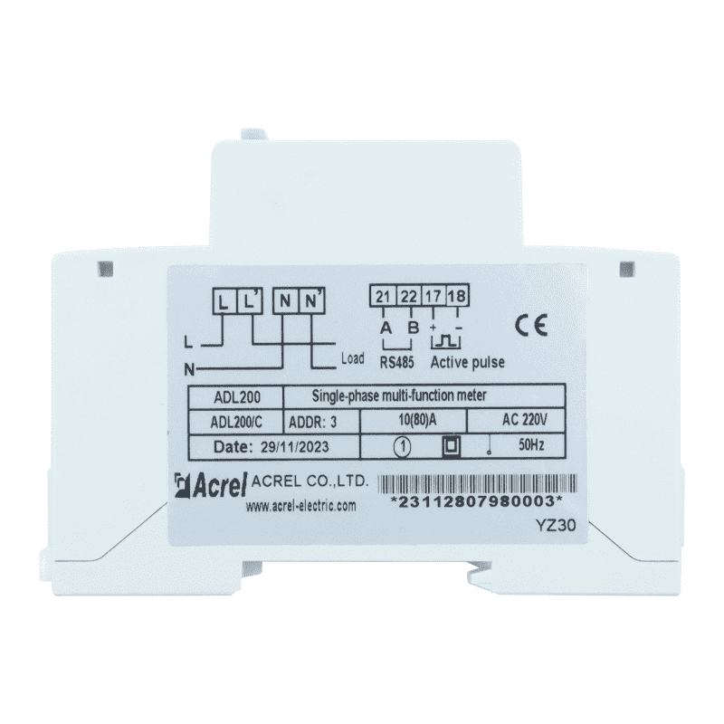 Acrel ADL200 Single Phase Power Meter - Modbus/RTU