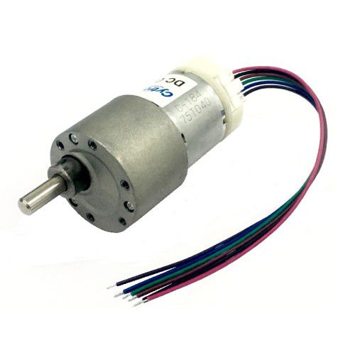 12V 38RPM 5kgfcm Brushed DC Geared Motor with Encoder