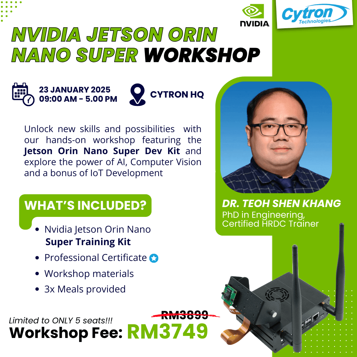 Nvidia Jetson Orin Nano Super Training Kit - AI Computer Vision