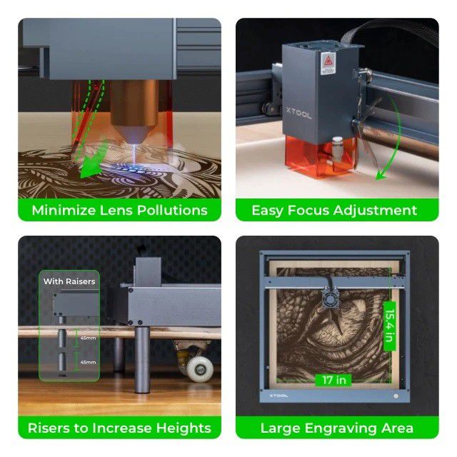 xTool D1 Pro: Higher Accuracy DIY Laser Engraving & Cutting Machine