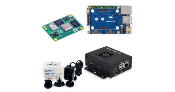 Mini Base (A) Board and Metal Case for Raspberry Pi CM4 and Kits