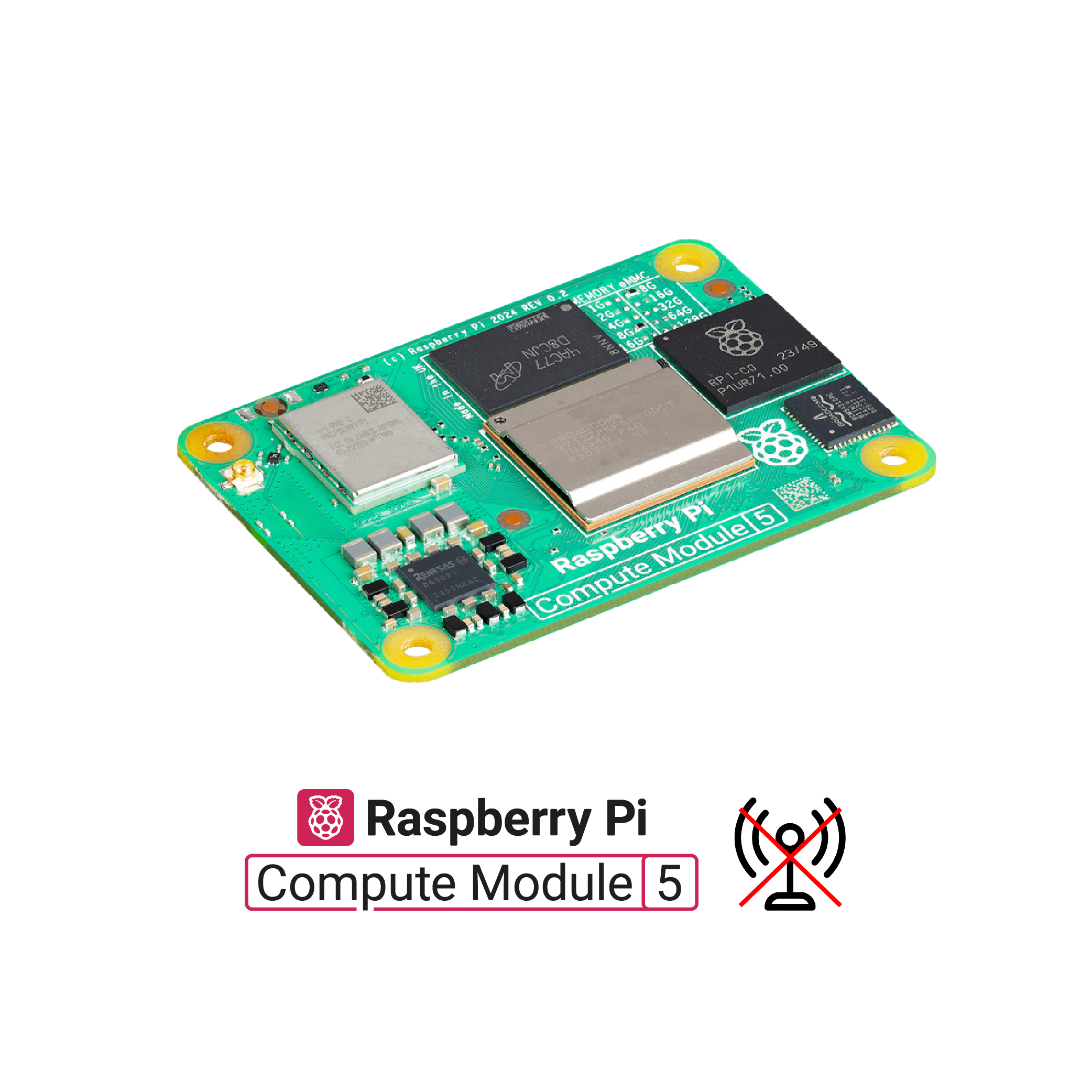 Raspberry Pi Cm5 Without Wireless Pick Ram And Emmc