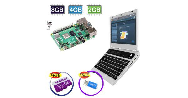 CrowPi L Basic - Real Raspberry Pi Laptop Kits