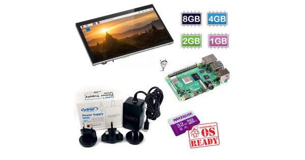 5-inch 800x480 5-point Touch Screen with Raspberry Pi 4 Model B Kits