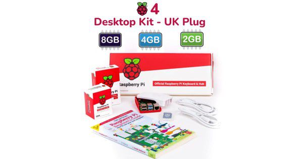 Raspberry Pi 4 Model B Desktop Kit - UK Plug