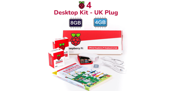 Raspberry Pi 4 Model B Desktop Kit - UK Plug
