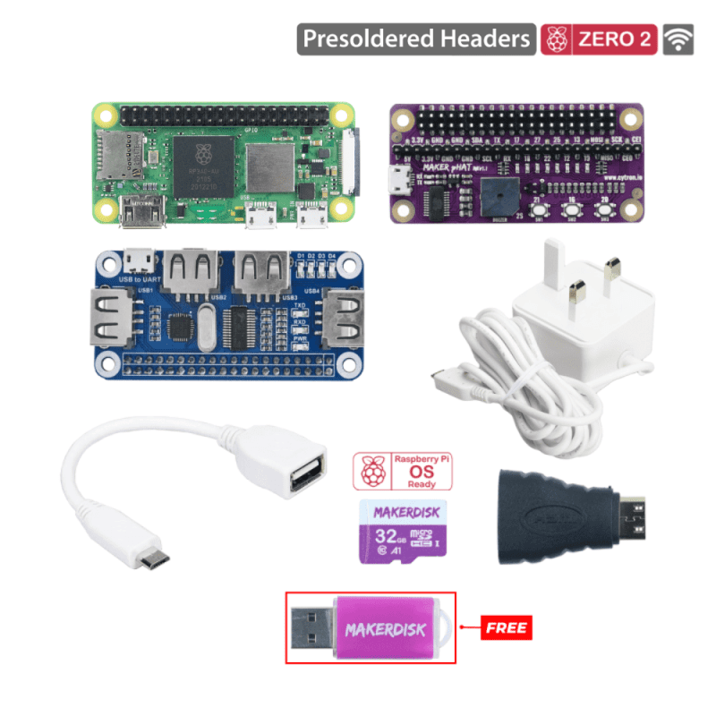 Raspberry Pi Zero 2 WH Kits