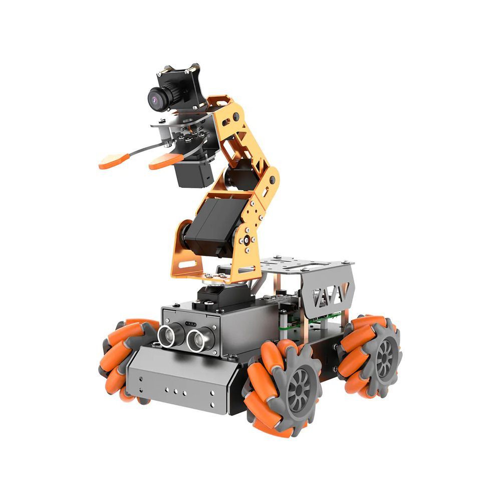 MasterPi AI Vision Robot Arm with Mecanum Wheels Car For Raspberry Pi 5