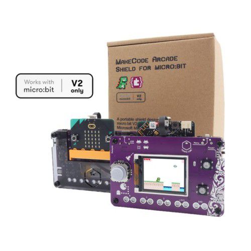 micro:bit V2 MakeCode Arcade Shield ready with Battery and 1.8" TFT ...