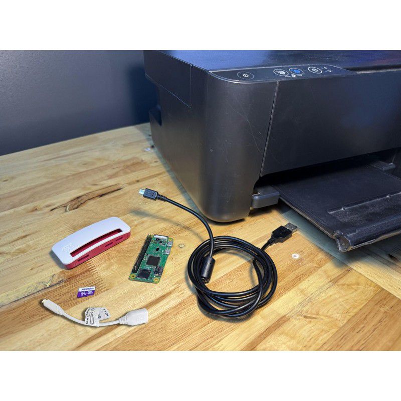 Wireless Printer Kit - Using Raspberry Pi Zero and CUPS (without microSD)