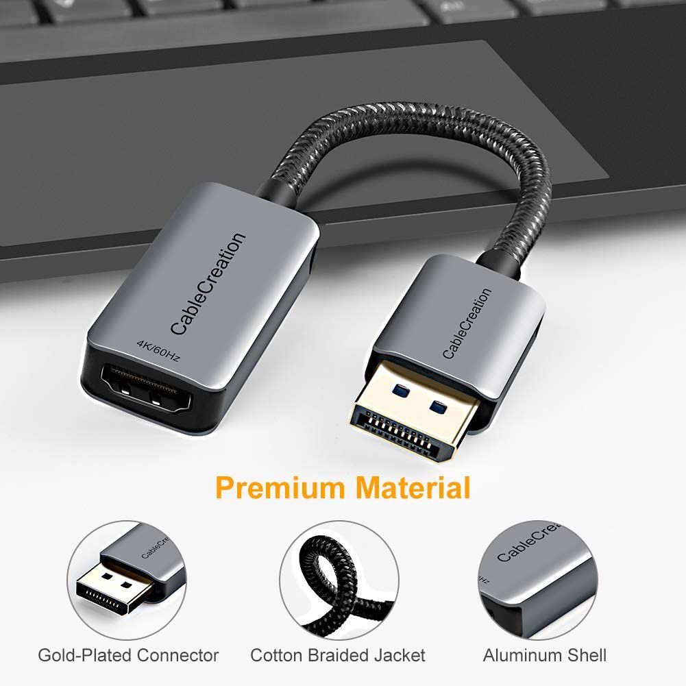 DisplayPort to Standard HDMI A/Female Adapter - 20cm