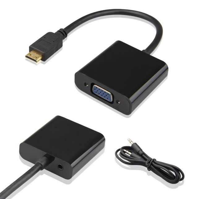 Mini HDMI to VGA with Audio Adapter