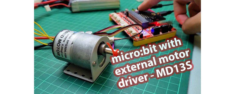 micro:bit with external motor driver - MD13S