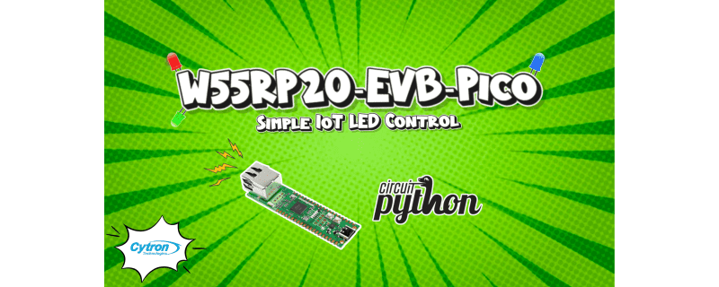 Simple IoT LED Control with W55RP20-EVB-Pico