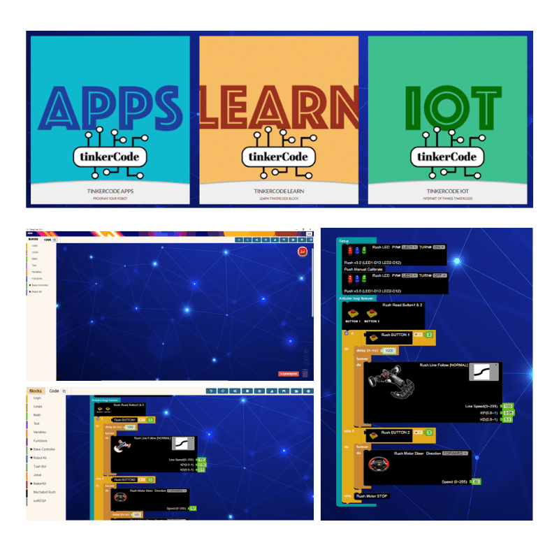 Mechabot Rush V3 Line Tracer Robot for STEM Education