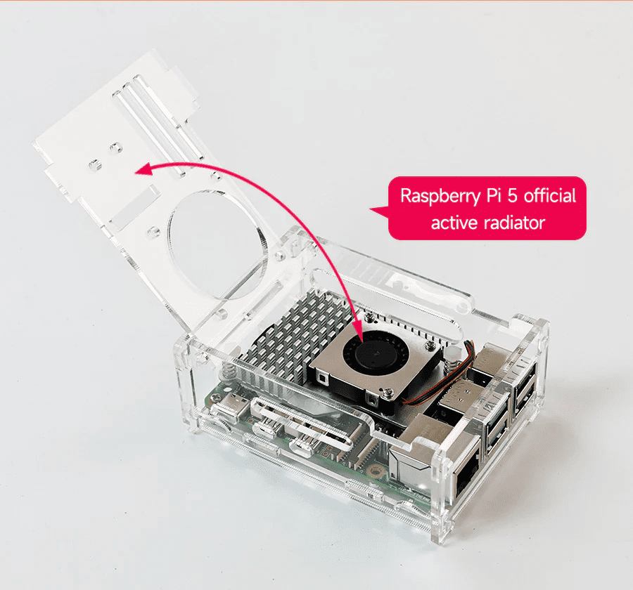 Raspberry Pi 5 Acrylic Case - Transparent