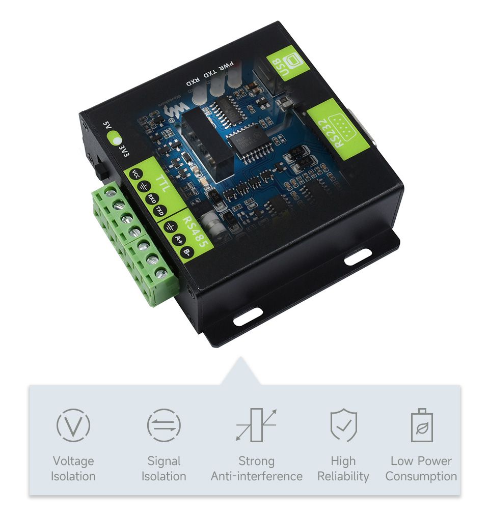 USB TO RS232/485/TTL Interface Converter (CH343G)