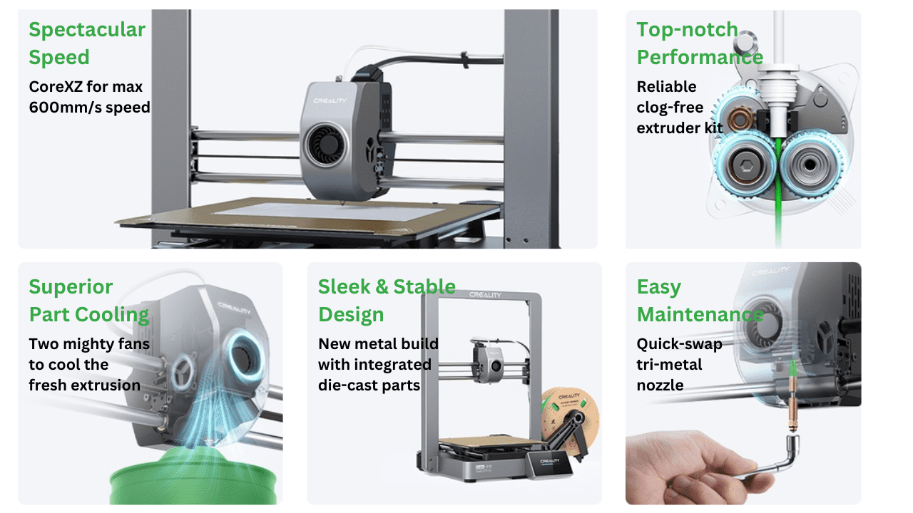 Creality Ender-3 V3 CoreXZ 3D Printer + 1KG CR PLA Filament
