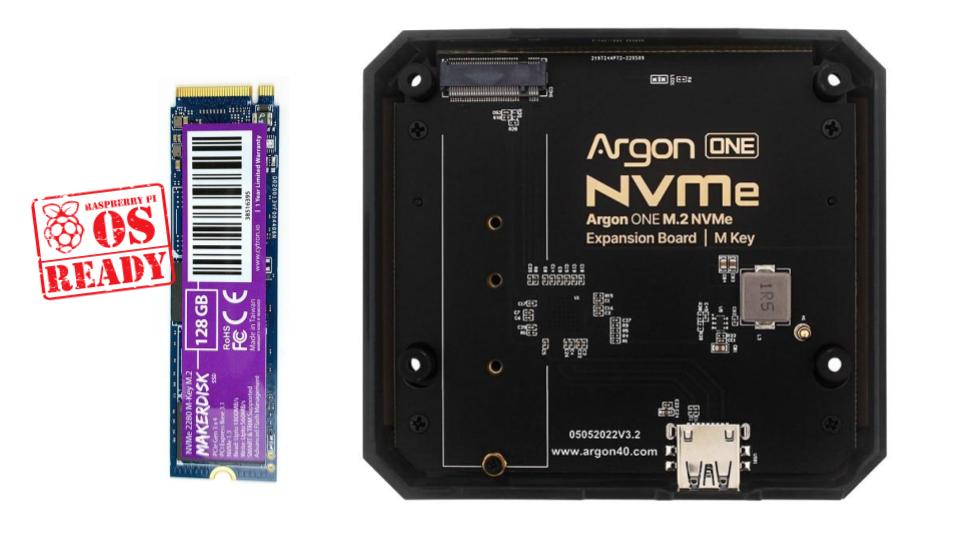 Argon One M.2 NVMe Base with M.2 NVMe SSD Kits