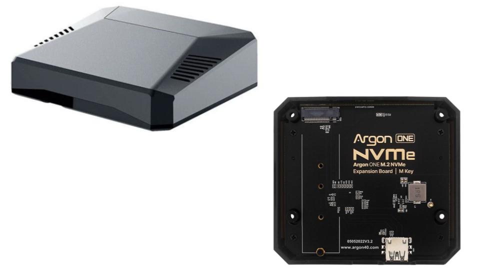 Argon One M.2 NVMe Base with M.2 NVMe SSD Kits