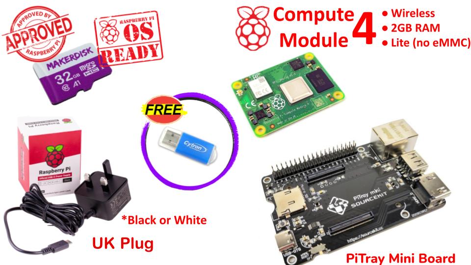 Raspberry Pi CM4 Wireless 2G RAM Lite (no eMMC) and Kits