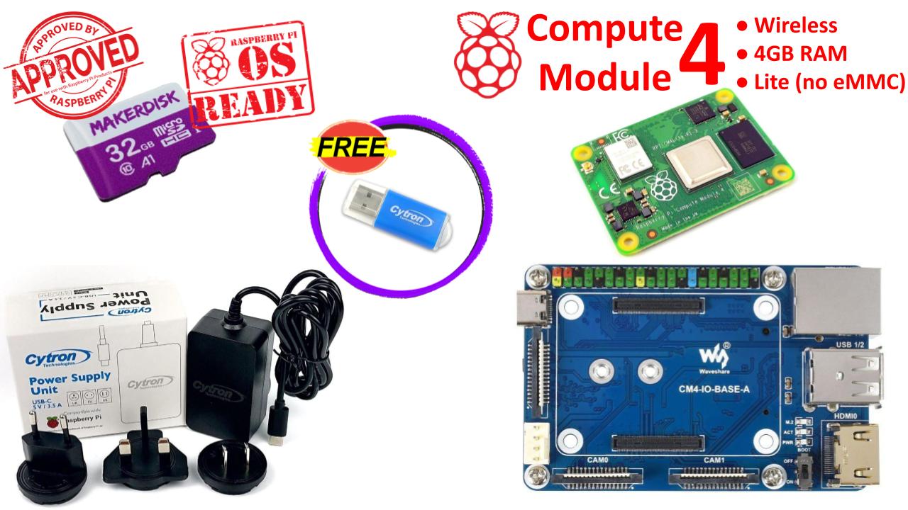 Raspberry Pi CM4 Wireless 4G RAM Lite (no eMMC) and Kits