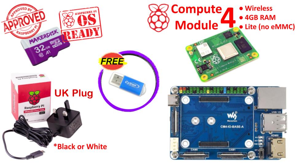 Raspberry Pi CM4 Wireless 4G RAM Lite (no eMMC) and Kits