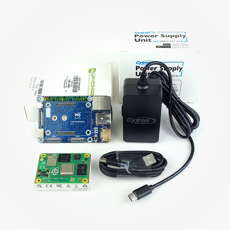 Mini Base (A) Board and Metal Case for Raspberry Pi CM4 and Kits