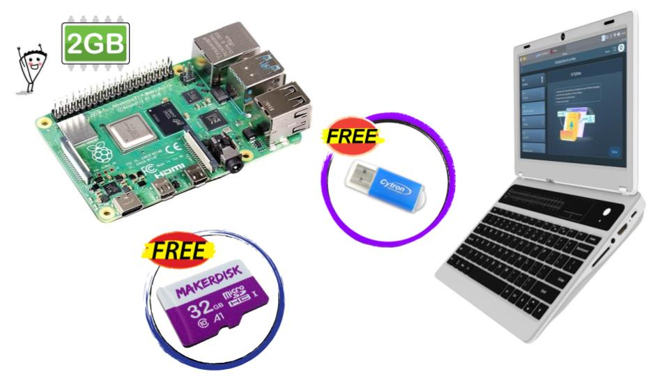 CrowPi L Basic - Real Raspberry Pi Laptop Kits