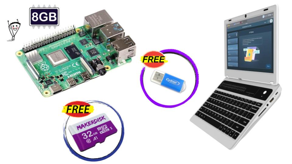 CrowPi L Basic - Real Raspberry Pi Laptop Kits